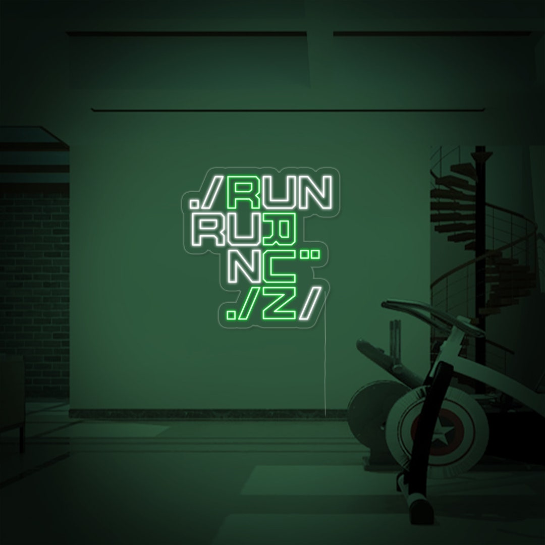 Sports Run Neon Sign Gym Fitness Workout Decor Neon Sign - Etsy