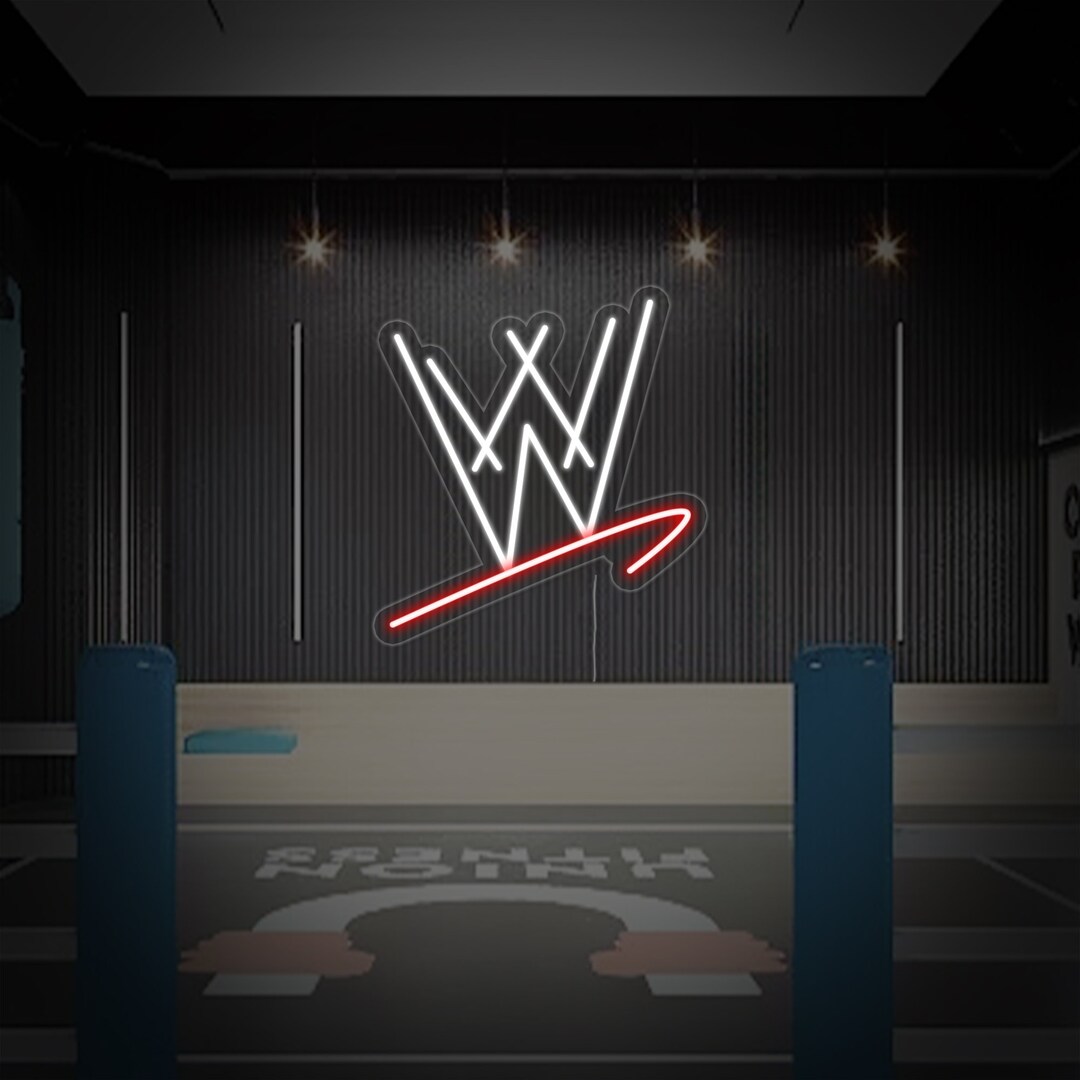 WWE Neon Sign, Gym Fitness Workout Decor, Neon Sign, Gym Neon, Gym Wall ...