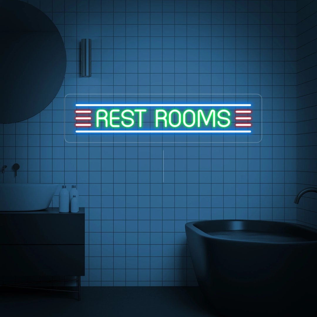 RESTROOM NEON Sign,custom Neon Light Signs,open Wall Art,arcade Neon ...