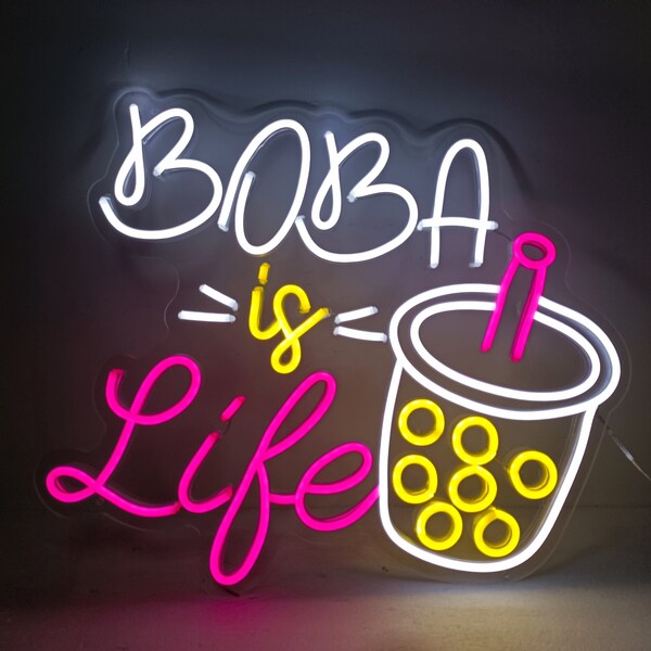 Boba Cup Neon Sign - Etsy