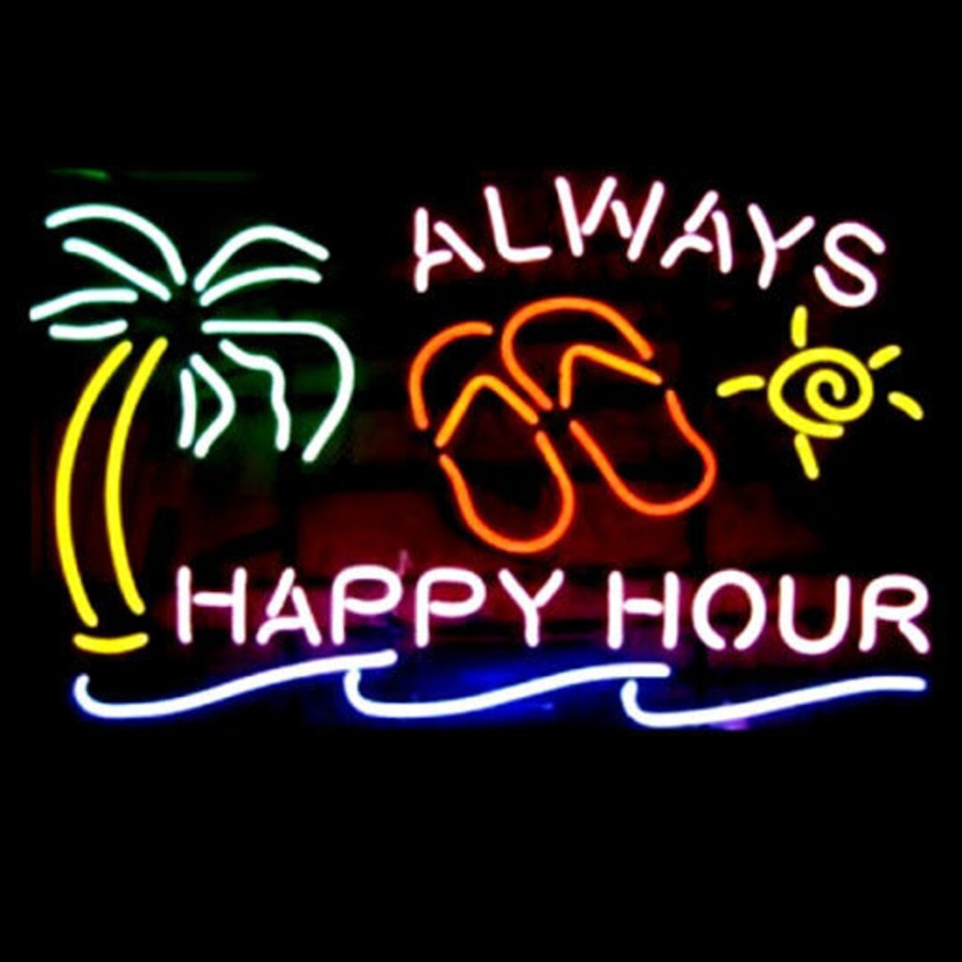 Always Happy Hour Neon Sign,beer Neon Signs,pub Signs,neon Bar Signs ...