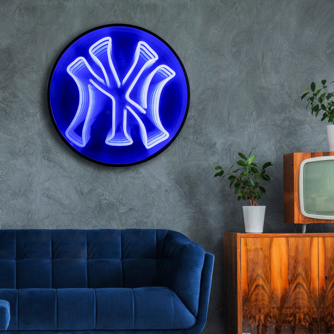 New York Yankees Infinity LED Neon 3D Neon Sign 3D LED Sign | Etsy