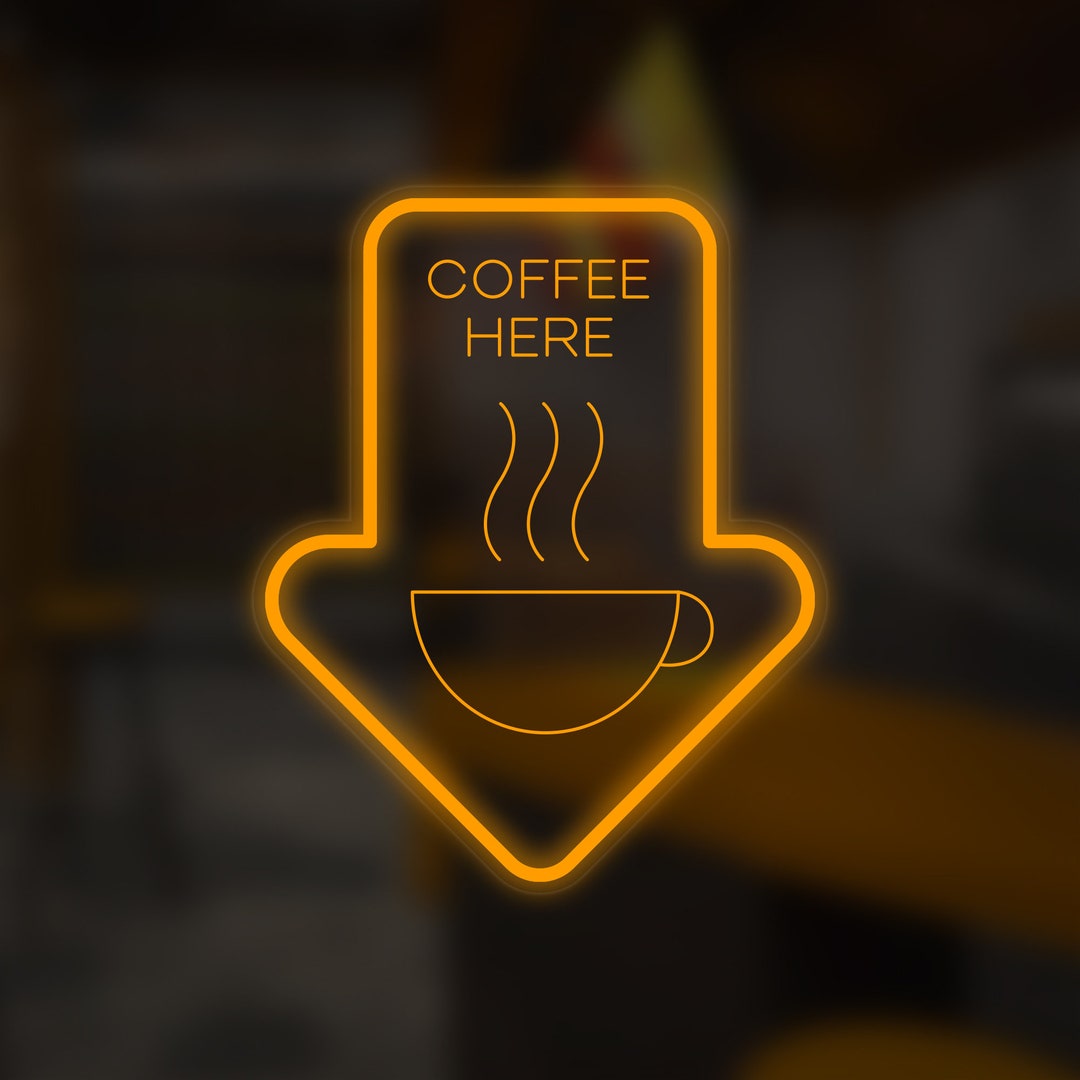 Coffee Here Neon Sign-coffee Corner Sign5v USB LED Neon - Etsy