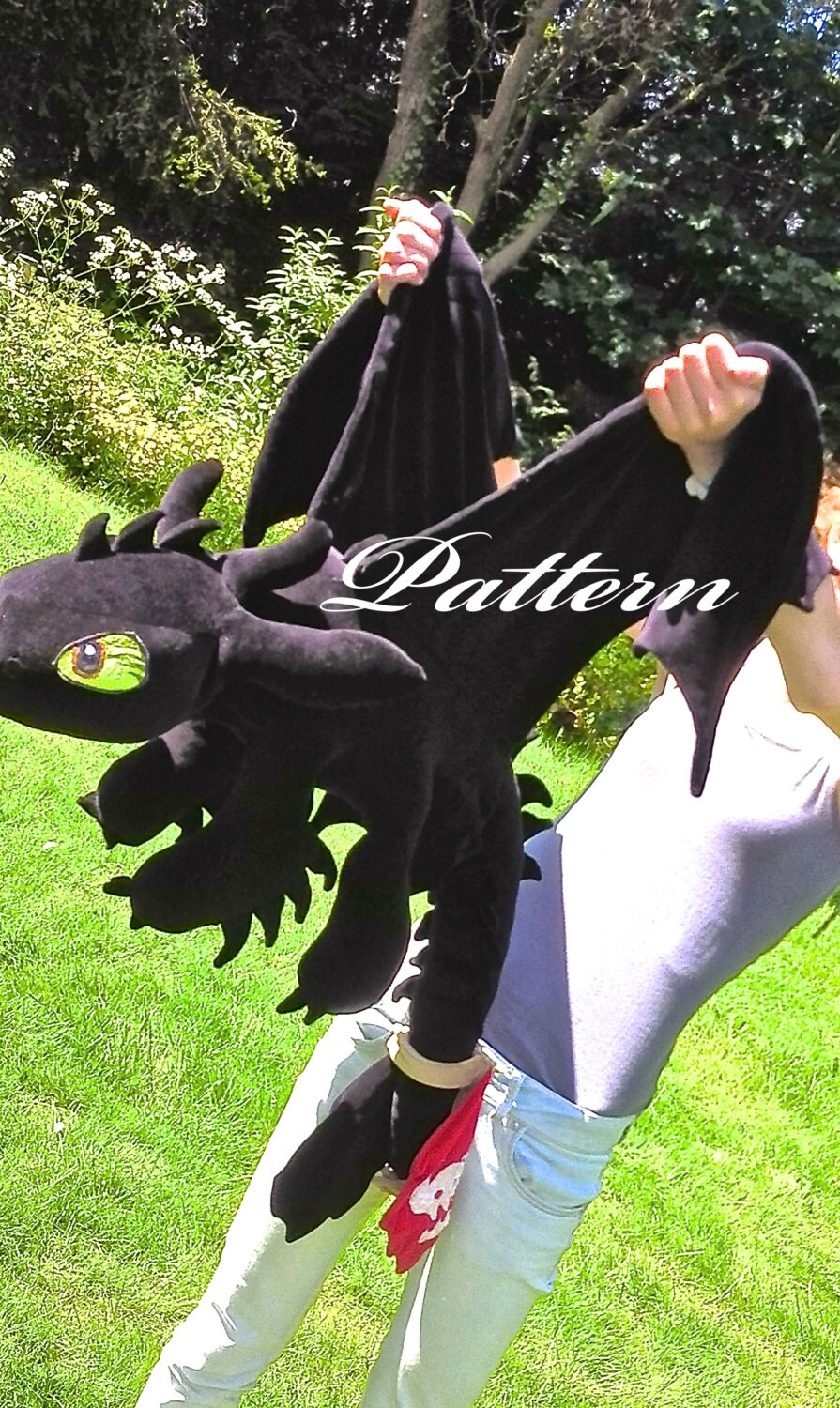 Giant Toothless plush pattern PDF How to train your dragon | Etsy