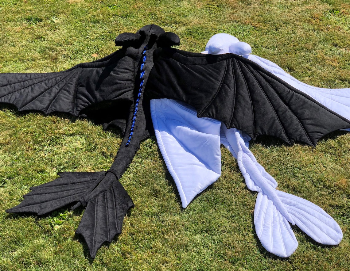 Giant Toothless Light fury plush PDF sewing pattern - Etsy France