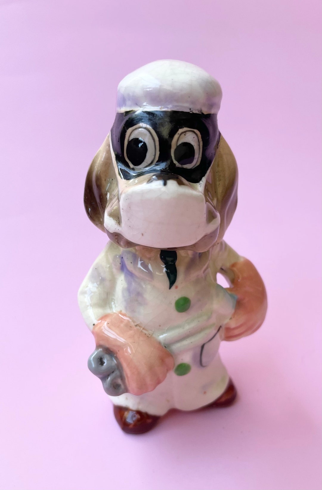 Vintage Kitsch Dog Figurine-up Cycle-ceramic-home Decor - Etsy