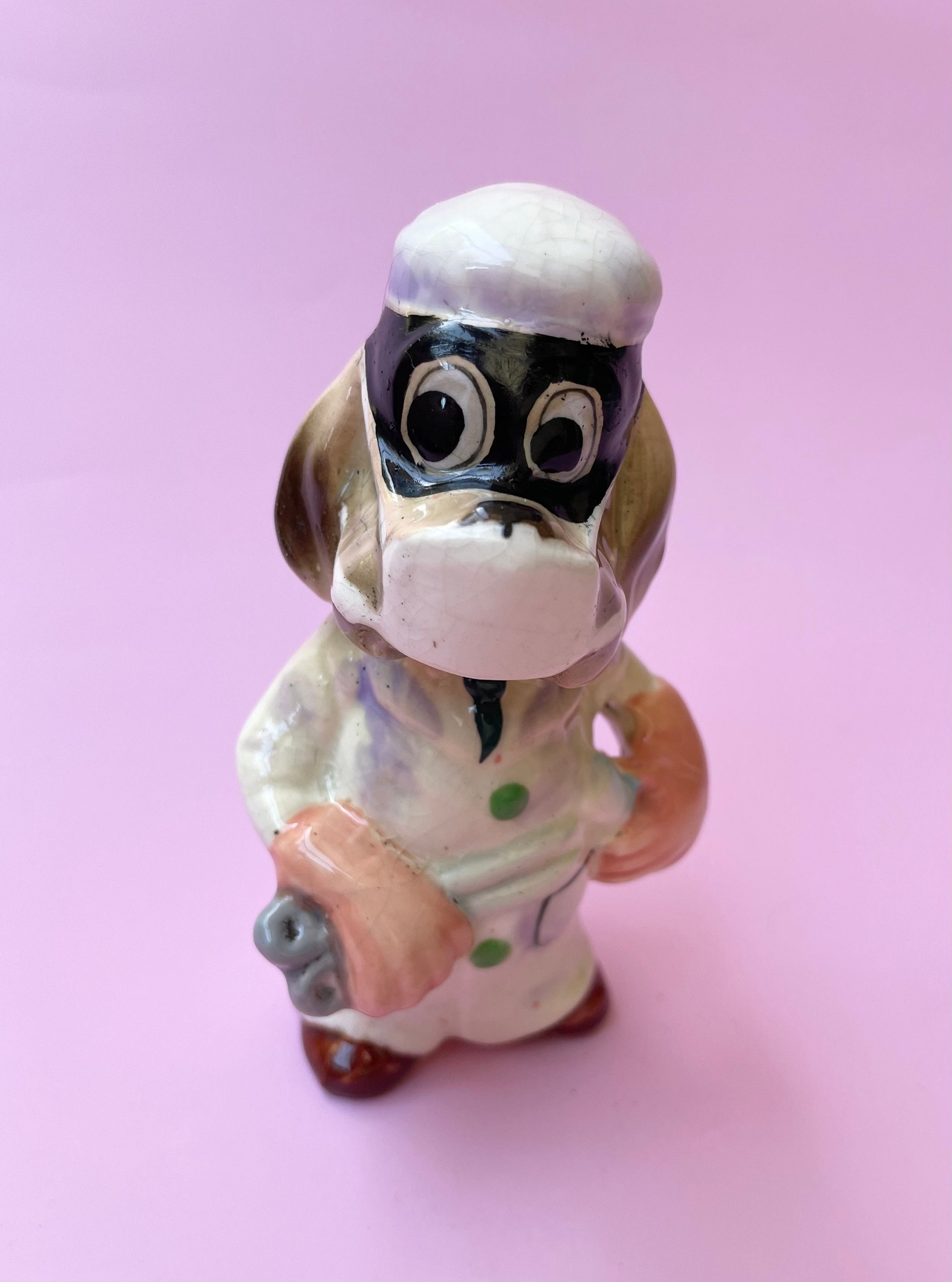 Vintage Kitsch Dog Figurine-up Cycle-ceramic-home Decor - Etsy