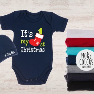 My First Christmas Baby Boy Outfit It's My 1st Christmas - Etsy Australia