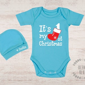 My First Christmas Baby Boy Outfit It's My 1st Christmas - Etsy Australia