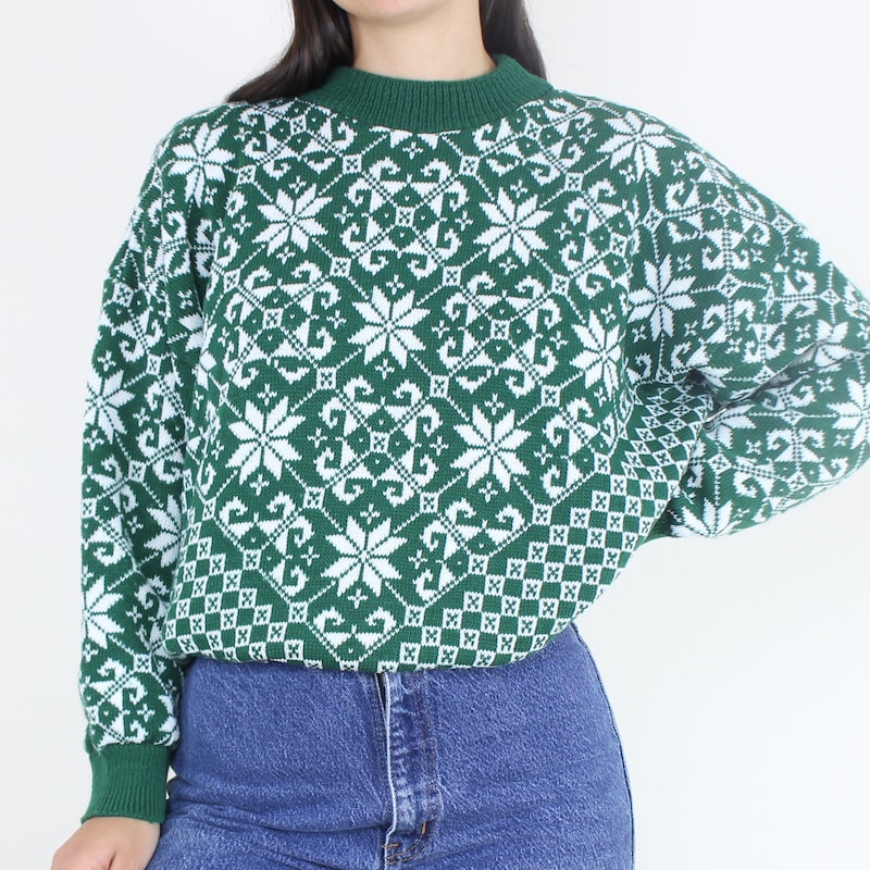Snowflake Sweater - Etsy