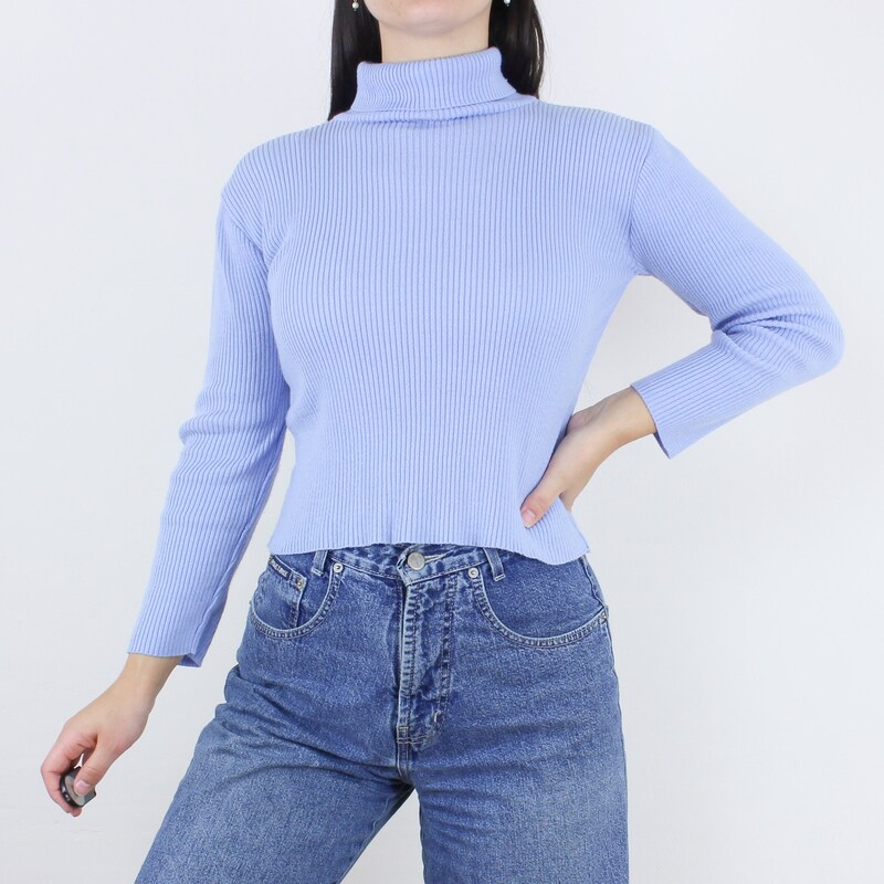 Blue Turtleneck - Etsy