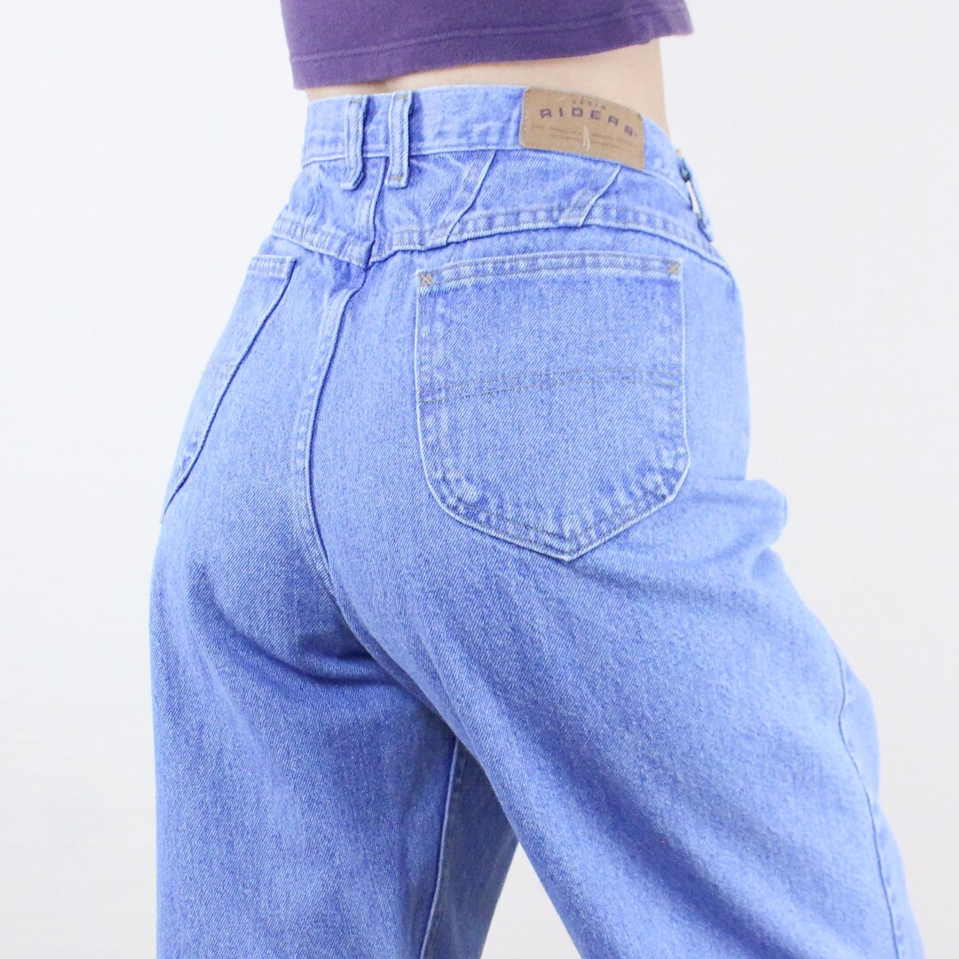 Vintage 90's 34W Lee Riders Jeans, Light Wash Blue Denim, High Rise ...