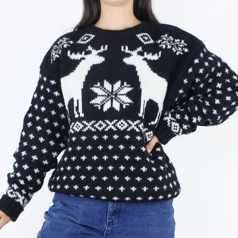 Reindeer Sweater - Etsy