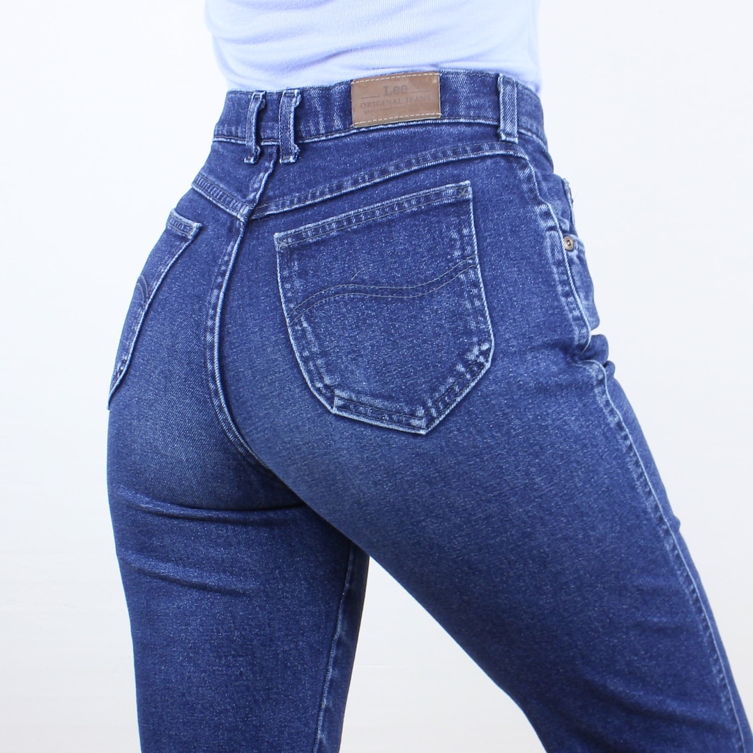 Vintage 90's 27W Lee Original Jeans, Dark Wash Blue Denim, 5-pocket ...