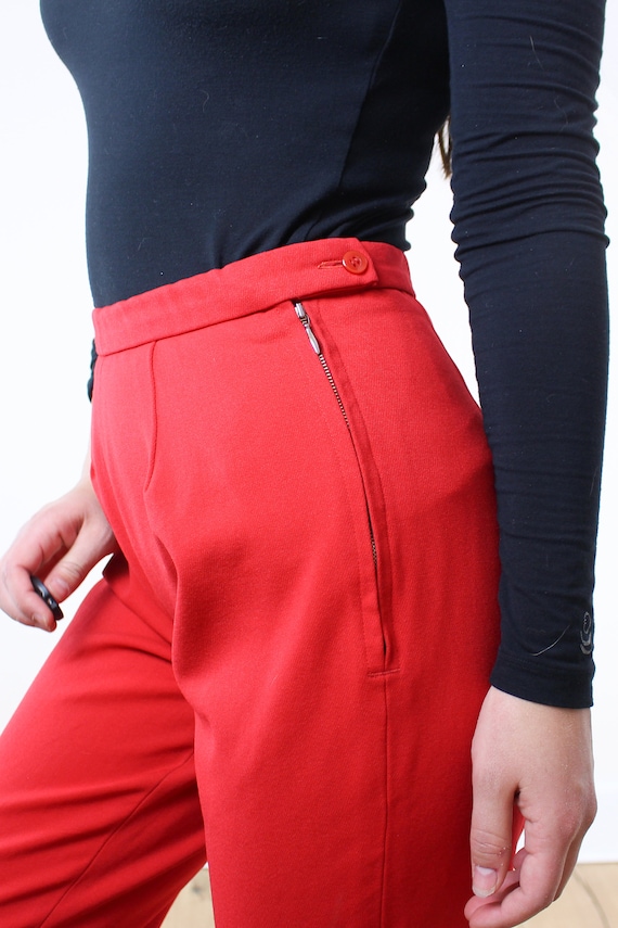 Vintage 60's/70's 26W Russ Alpine stretch pants, red,… - Gem
