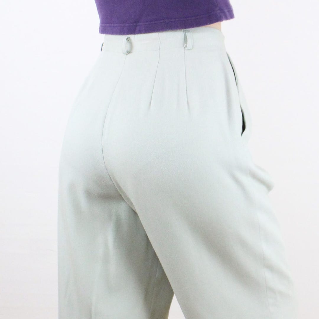 Vintage 90's 29W Talbots Light Green Trouser Pants, Rayon Wool, Lined ...