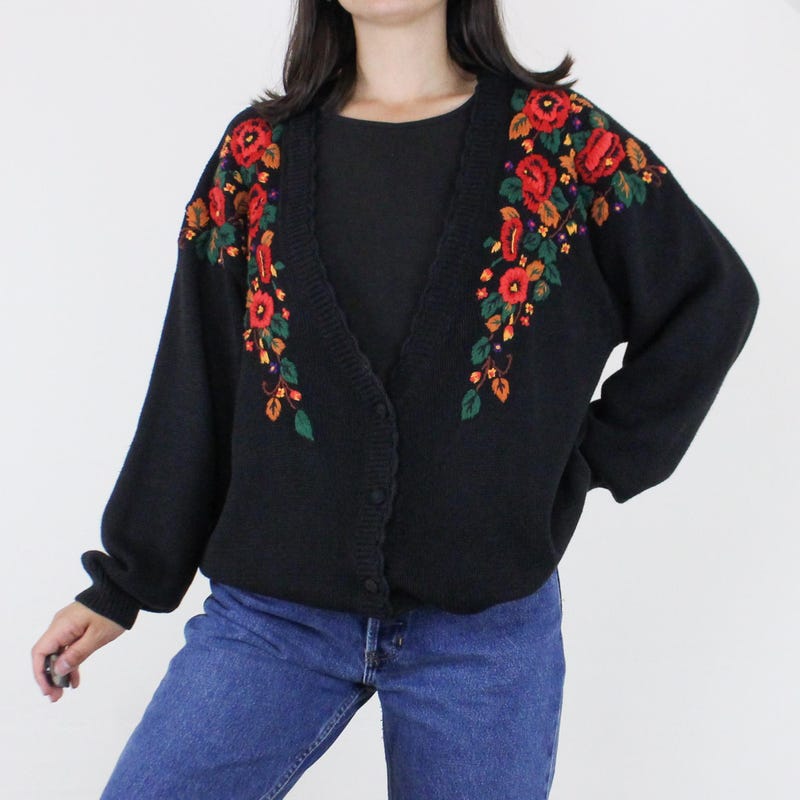 Embroidered Cardigans - Etsy