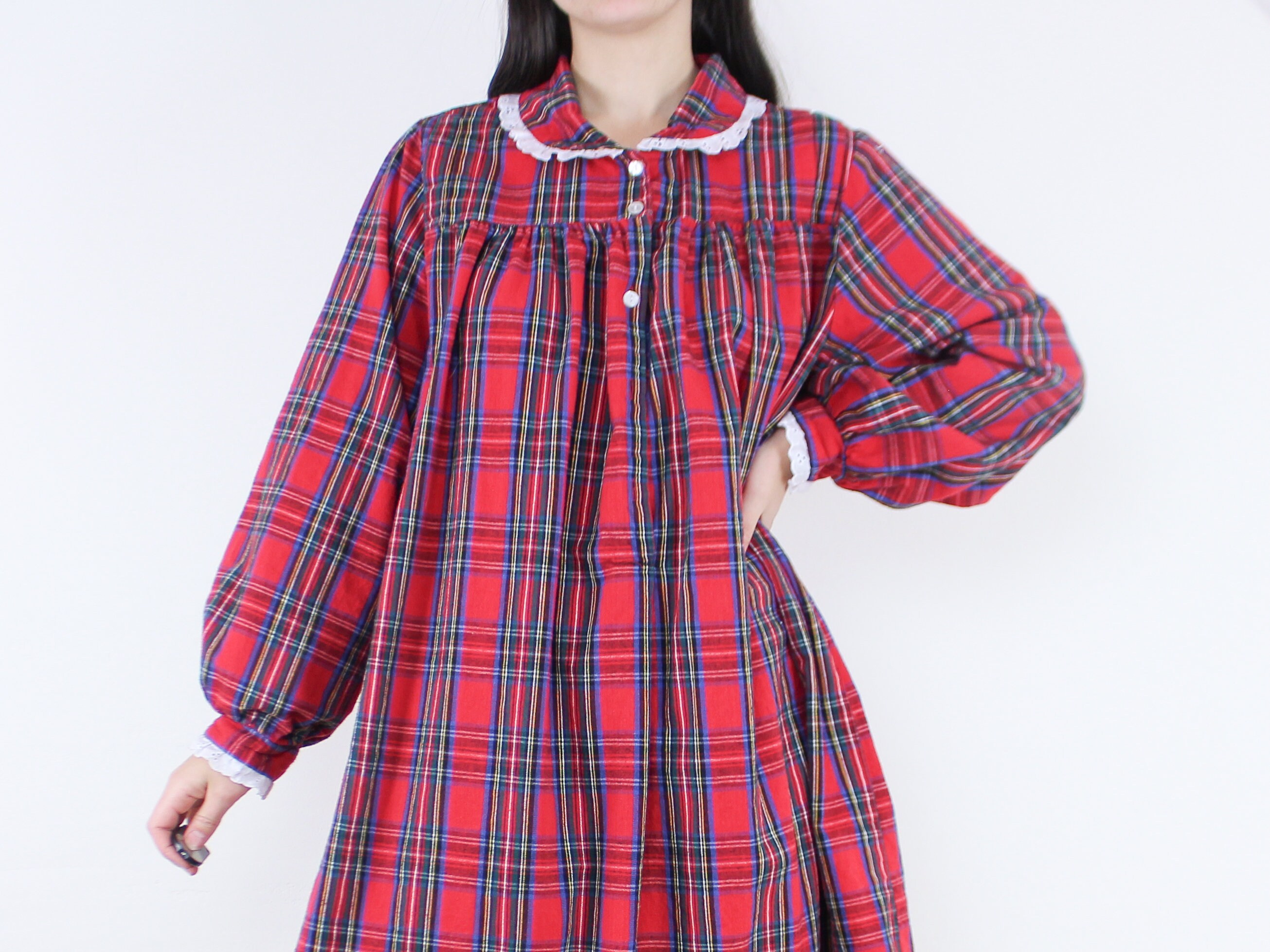 Red Plaid Flannel Dresses
