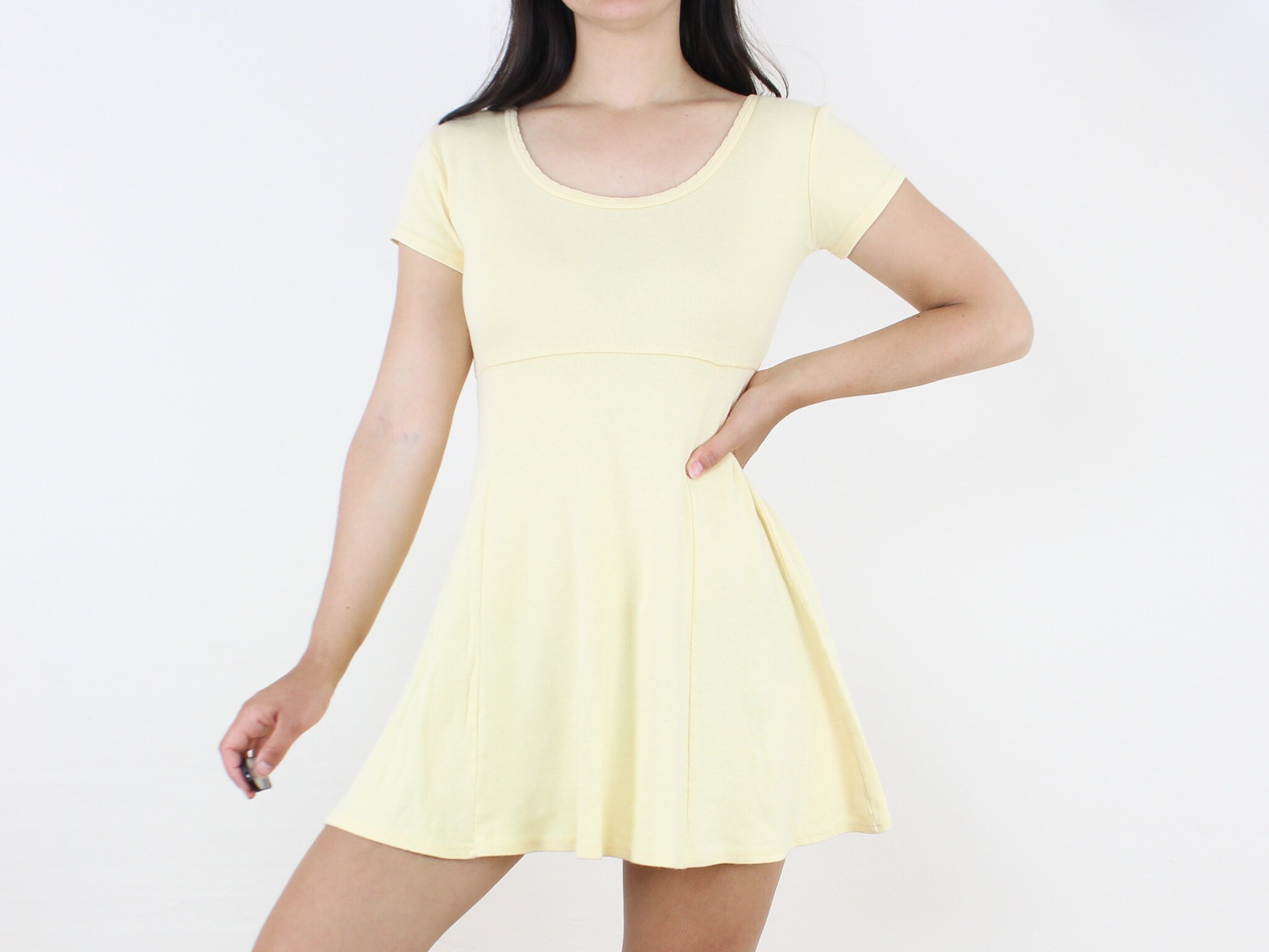 Pastel Yellow Skater Dress