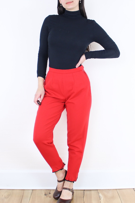 Vintage 60's/70's 26W Russ Alpine stretch pants, red,… - Gem