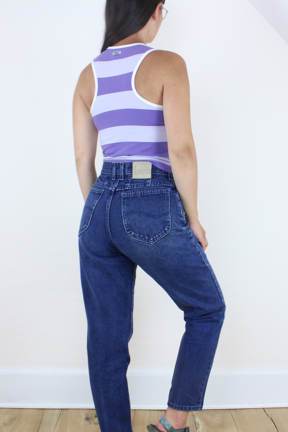 Vintage 90's Everlast Athletic Tank, Stretchy Top, Two-tone Purple ...