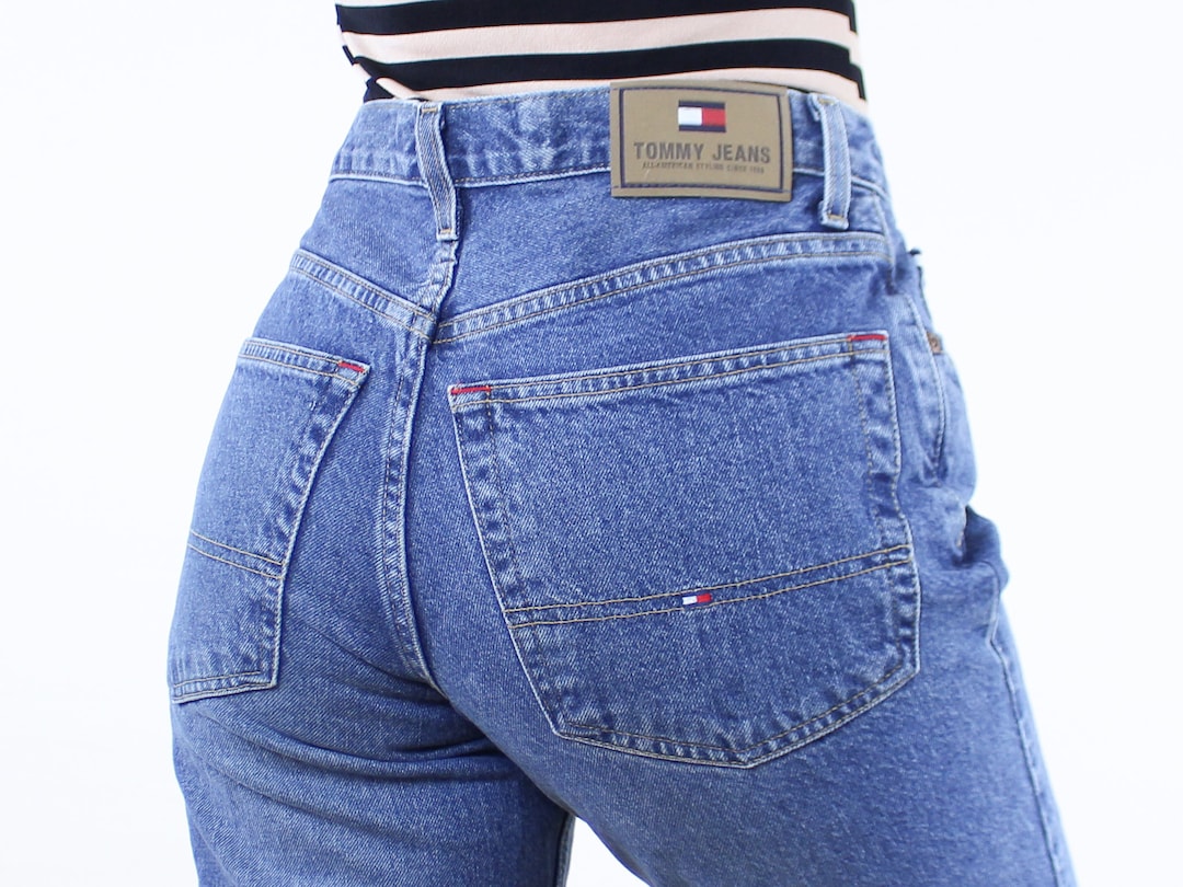 Vintage 90's 31W Tommy Jeans, High Rise, High Waist, Straight Leg ...