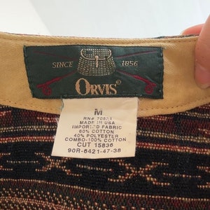 Vintage 90's Orvis Vest Top, Southwest Woven Tapestry Design, Western ...