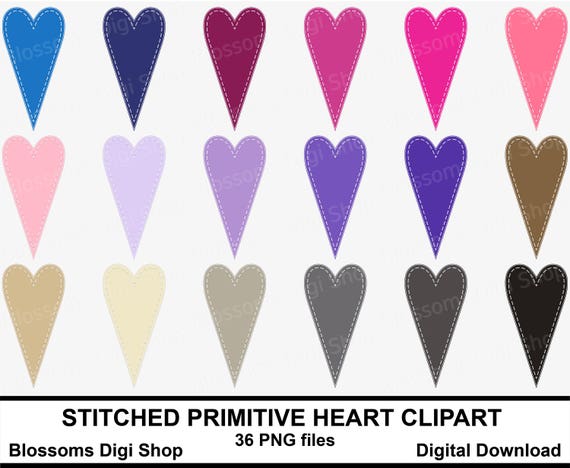 Primitive Heart Clipart