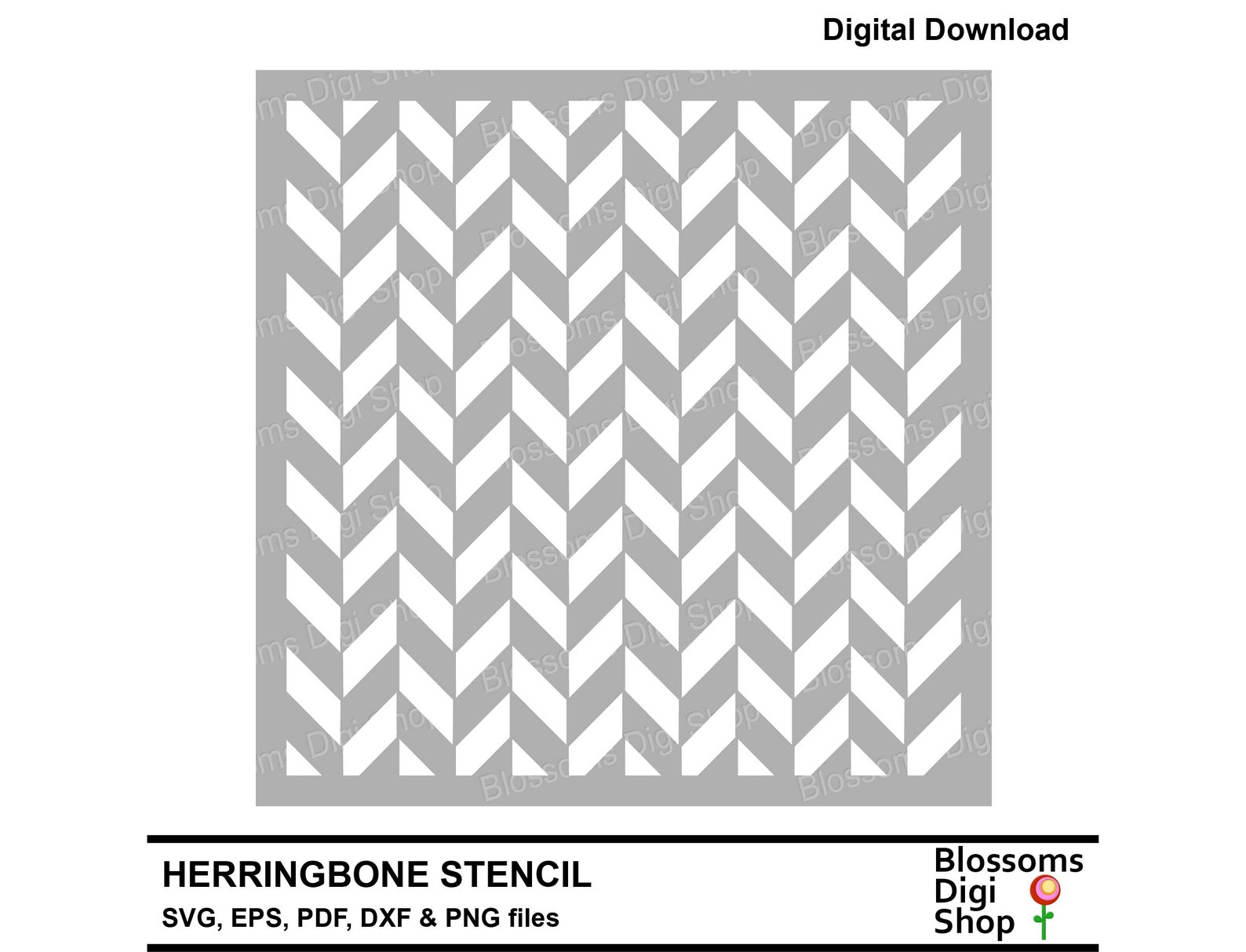 Herringbone Stencil, Herringbone Svg, Herringbone Pattern, Repeat ...