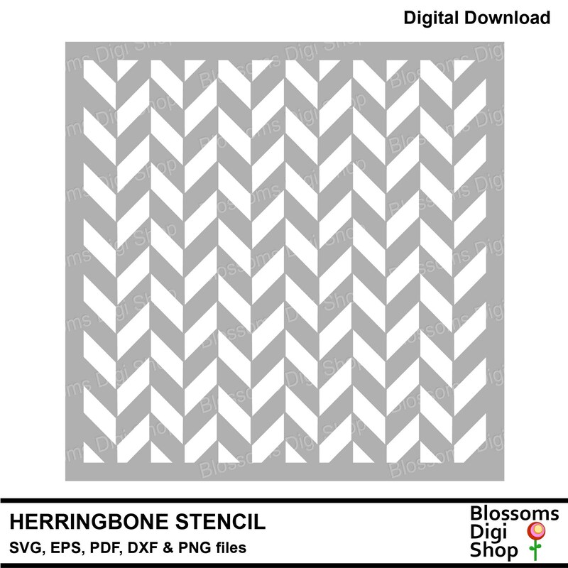 Herringbone Stencil - Etsy