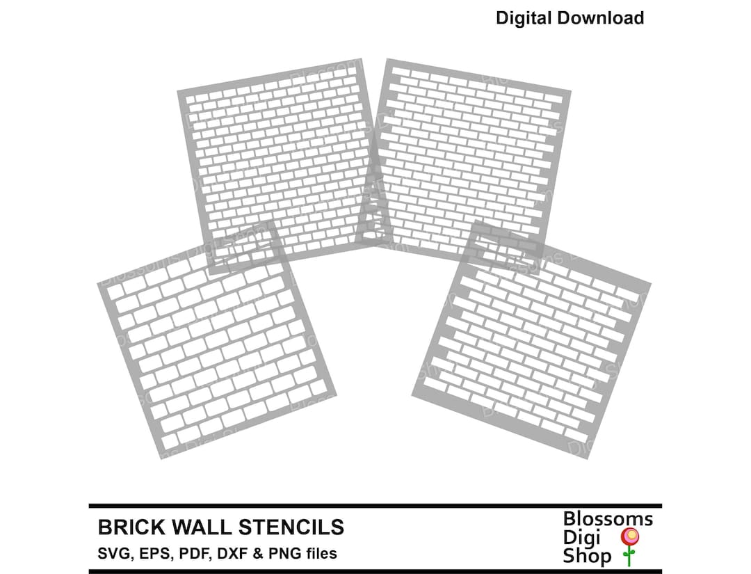 Brick Wall, Pattern Stencil, Diy Stencil, Repeat Pattern, Brick Pdf ...