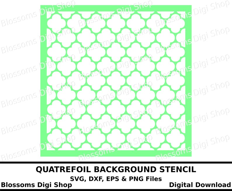Quatrefoil Svg Pattern Digital Download Trellis Svg Stencil Etsy