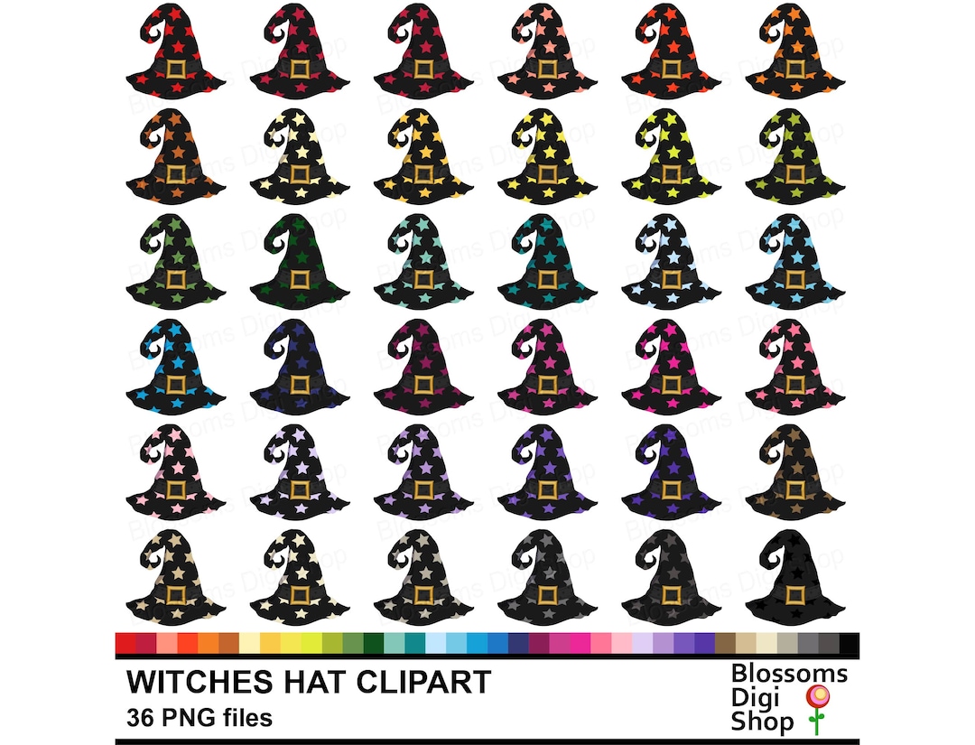 Witches Hat Clipart, Witch Png, Halloween Clipart, Planner Element ...