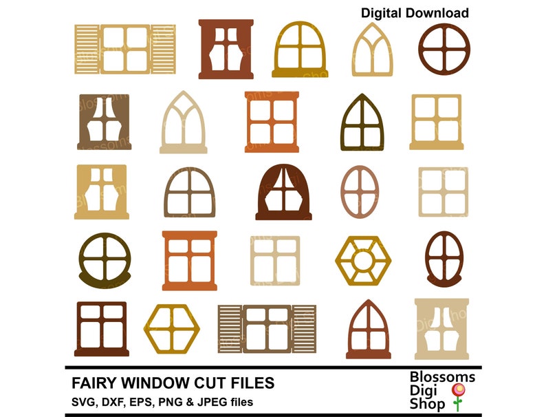 Fairy Windows, Svg Cut Files, Frame Silhouettes, Doll House, Shutter ...