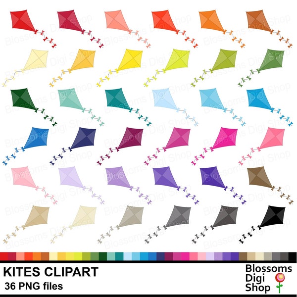 Kite Clipart - Etsy