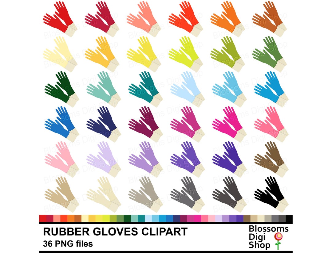 Rubber Gloves Clip Art, Sticker Clipart, Cleaning Graphic, Chores Png ...