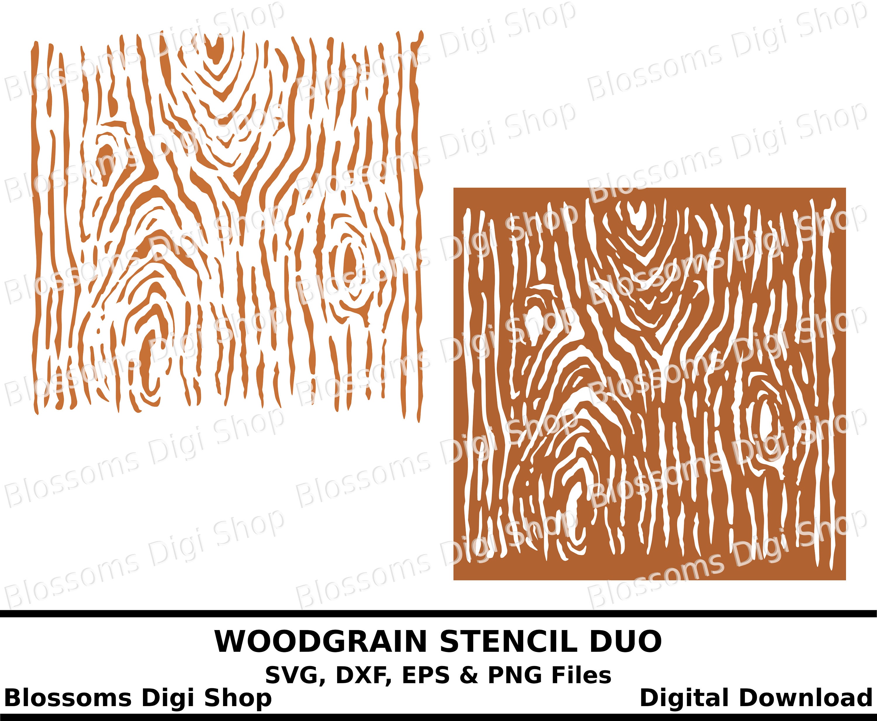 Woodgrain Stencil Svg Wooden Plank Eps File Wood Pattern | Etsy