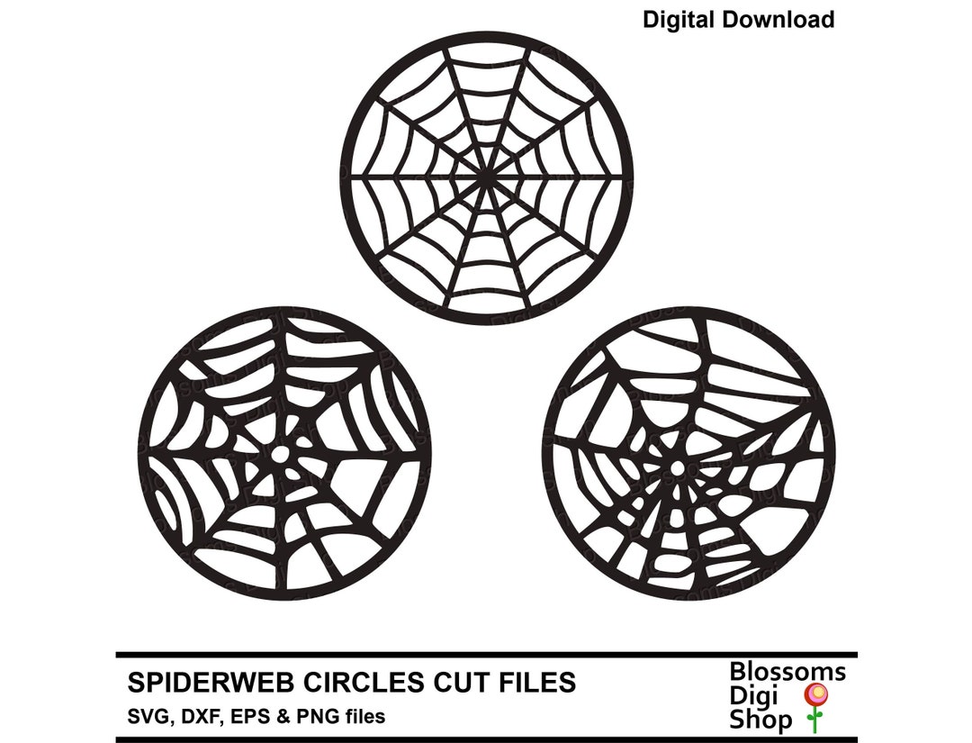 Spiderweb Circles, Svg Cut Files, Halloween Graphics, Cob Web, Spider ...