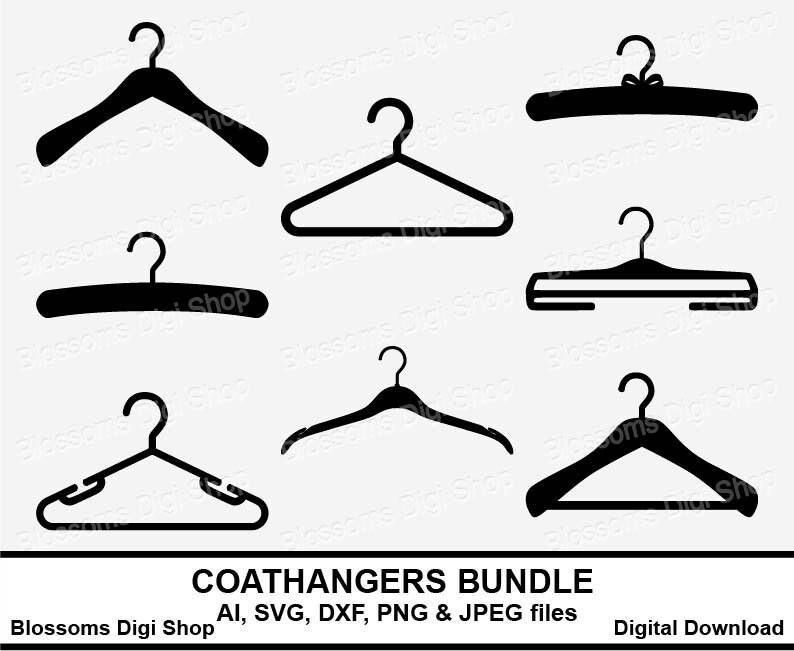 Coat hanger SVG hanger cut file clothes hanger wooden | Etsy