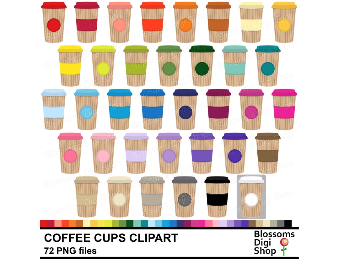 Coffee Cup Clipart, Coffee Tumbler, Take Out Coffee, Paper Coffee Cups ...