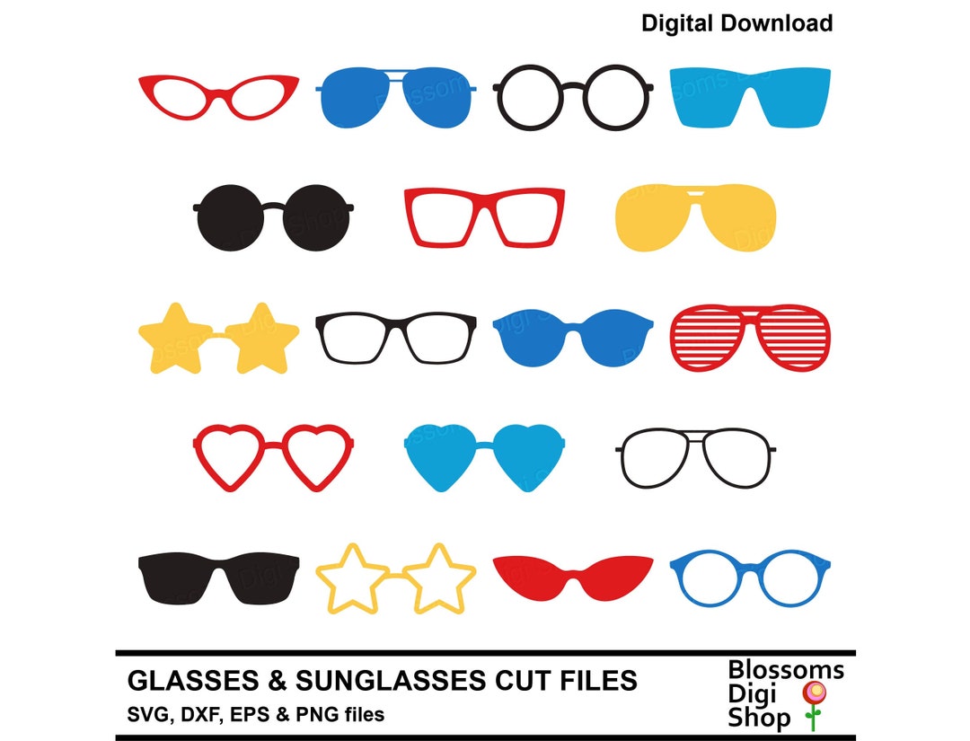 Glasses & Sunglasses, Svg Cut Files, Spectacles Png, Retro Frames, Eye ...