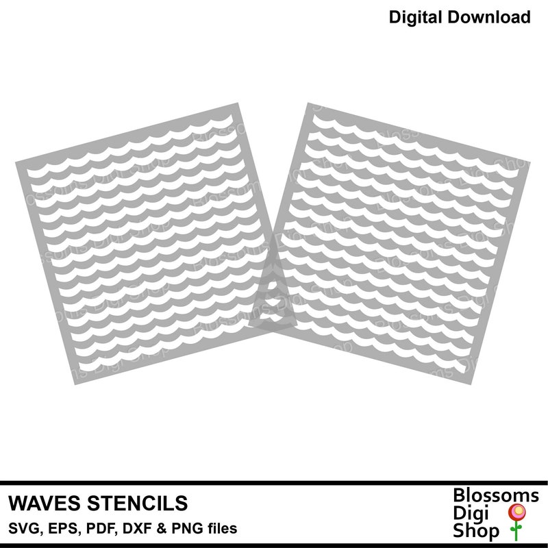 Wave Stencil - Etsy