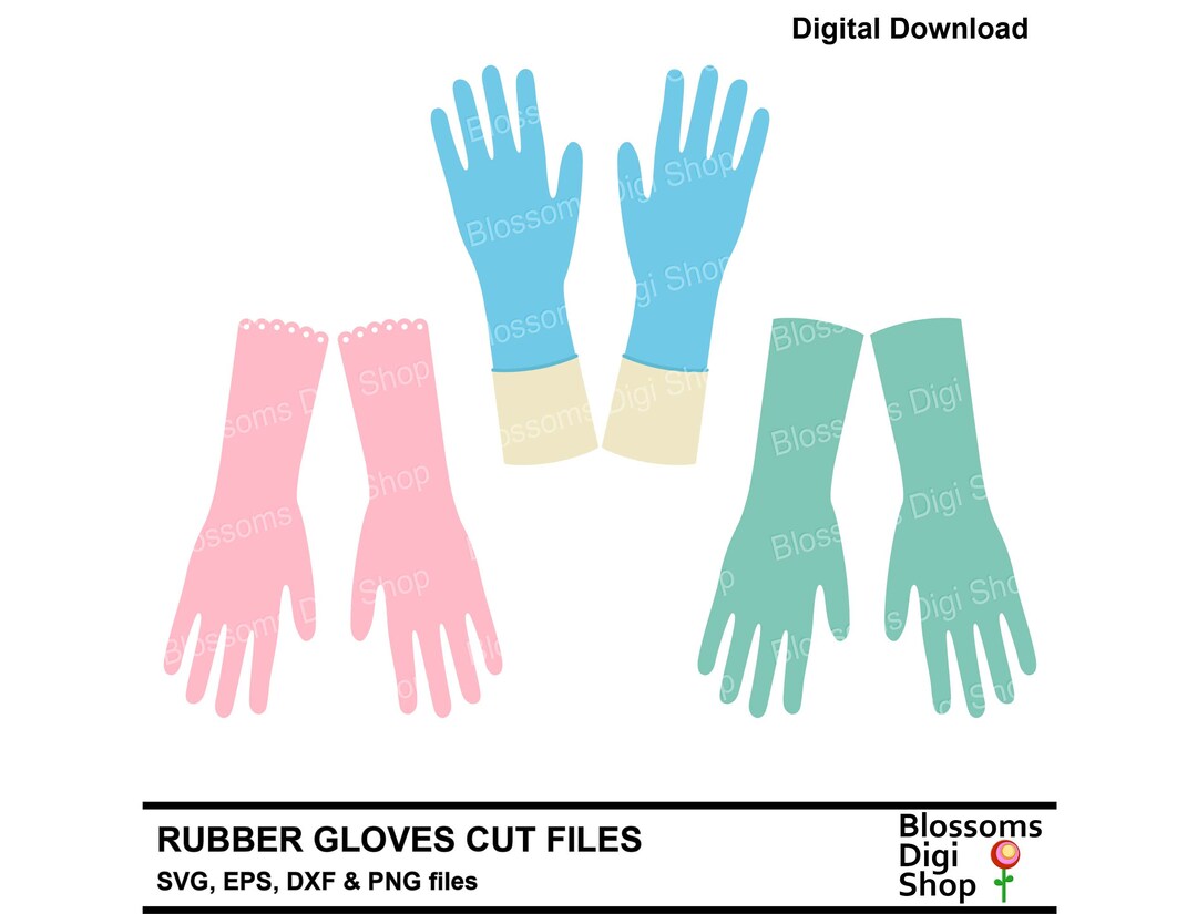 Rubber Gloves, Svg Cut Files, Cleaning Graphics, Latex Gloves, Kitchen ...