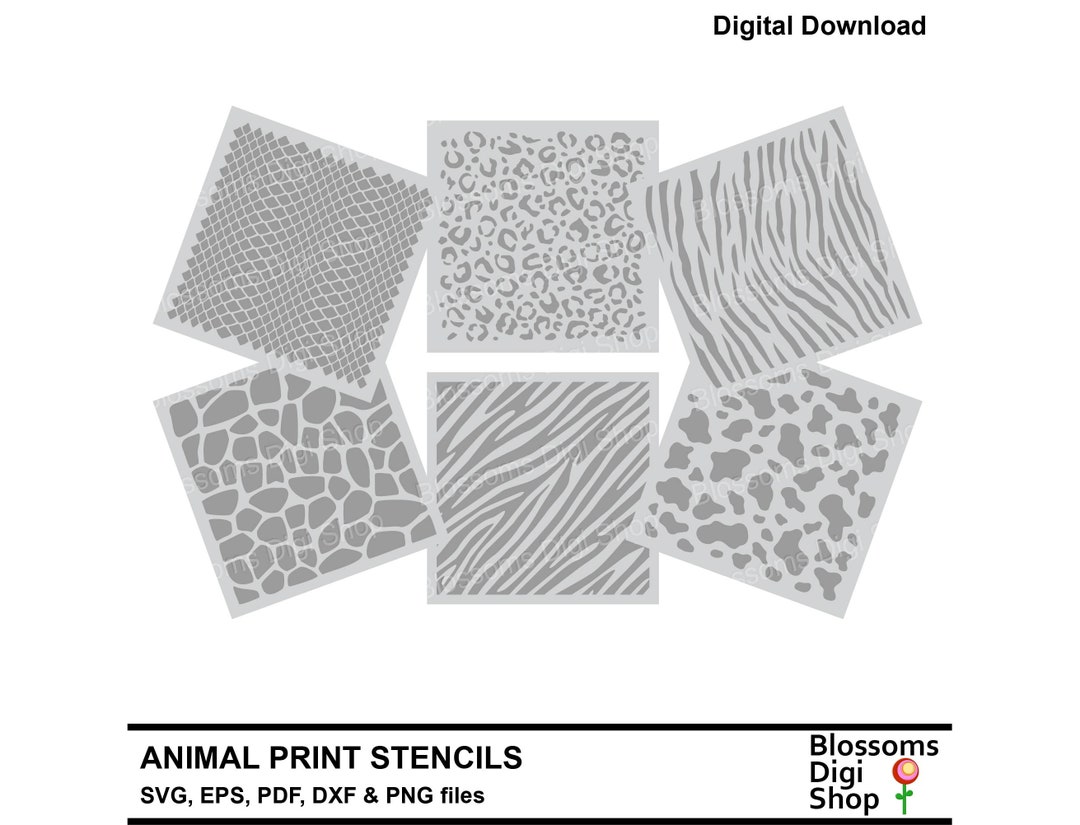 Animal Print Stencils, Snake Print Svg, Giraffe Print, Snake Skin ...