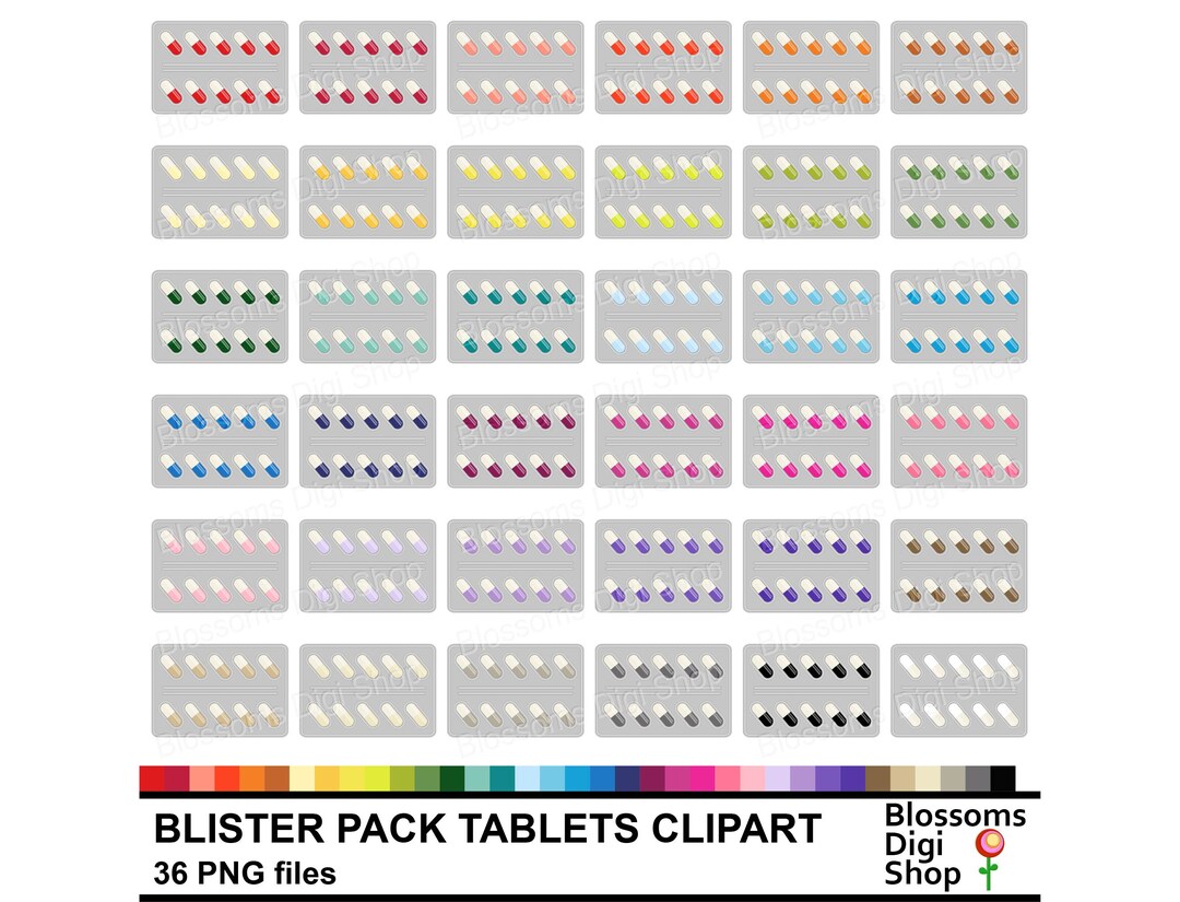 Blister Pack Tablets, Sticker Clipart, Medical Png, Pill Element ...