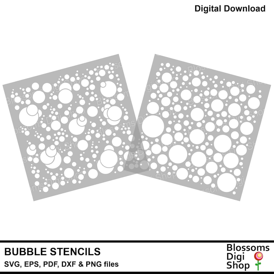 Bubble Stencils Svg Cut File Soap Suds Bubbles Svg Circle - Etsy