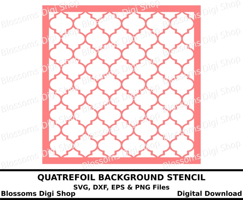 Quatrefoil Svg Digital Download Lattice Svg Morocco Etsy
