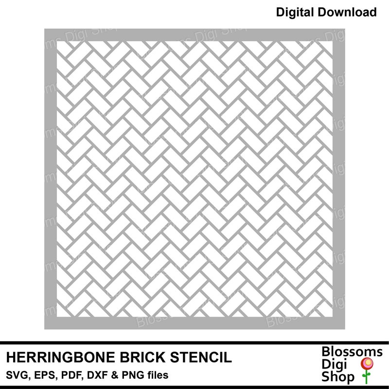 Herringbone Stencil - Etsy