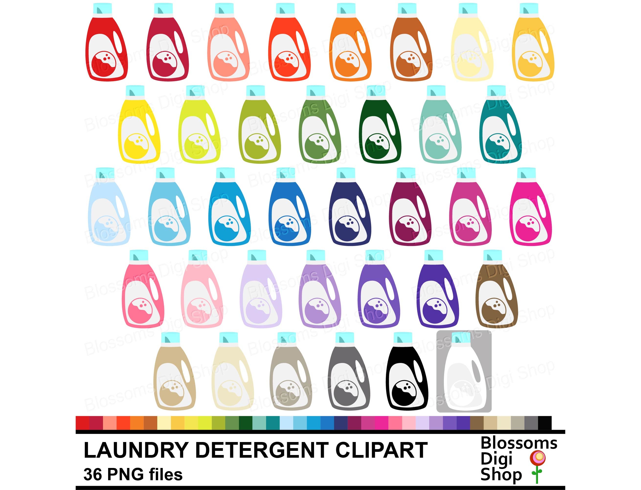 Laundry Detergent Clipart, Multi Color, Cleaning Bottle, Washing Liquid ...