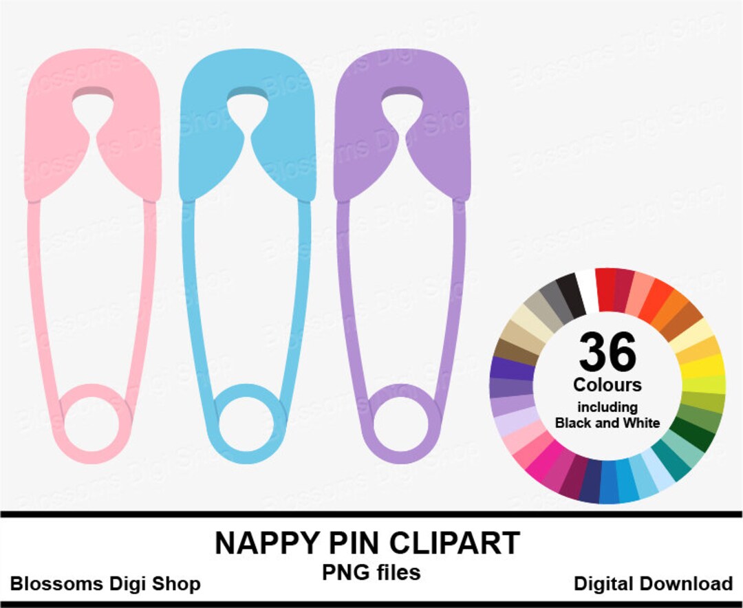 Baby Diaper Pin Clipart